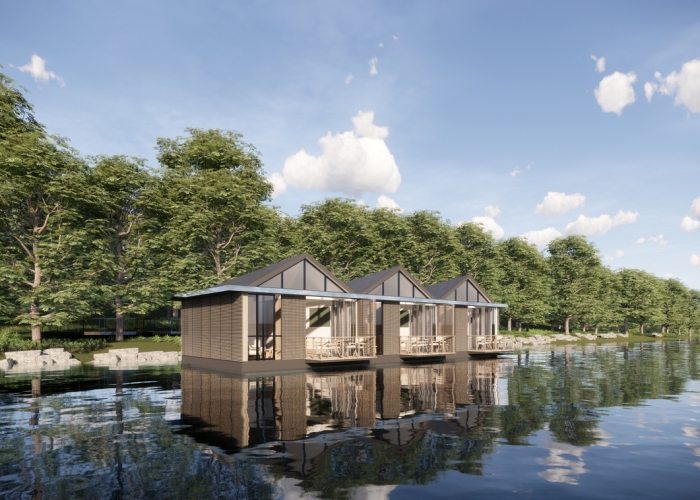 SUSTAINABLE FLOATING HOTEL in FRANCE - T3 Architects